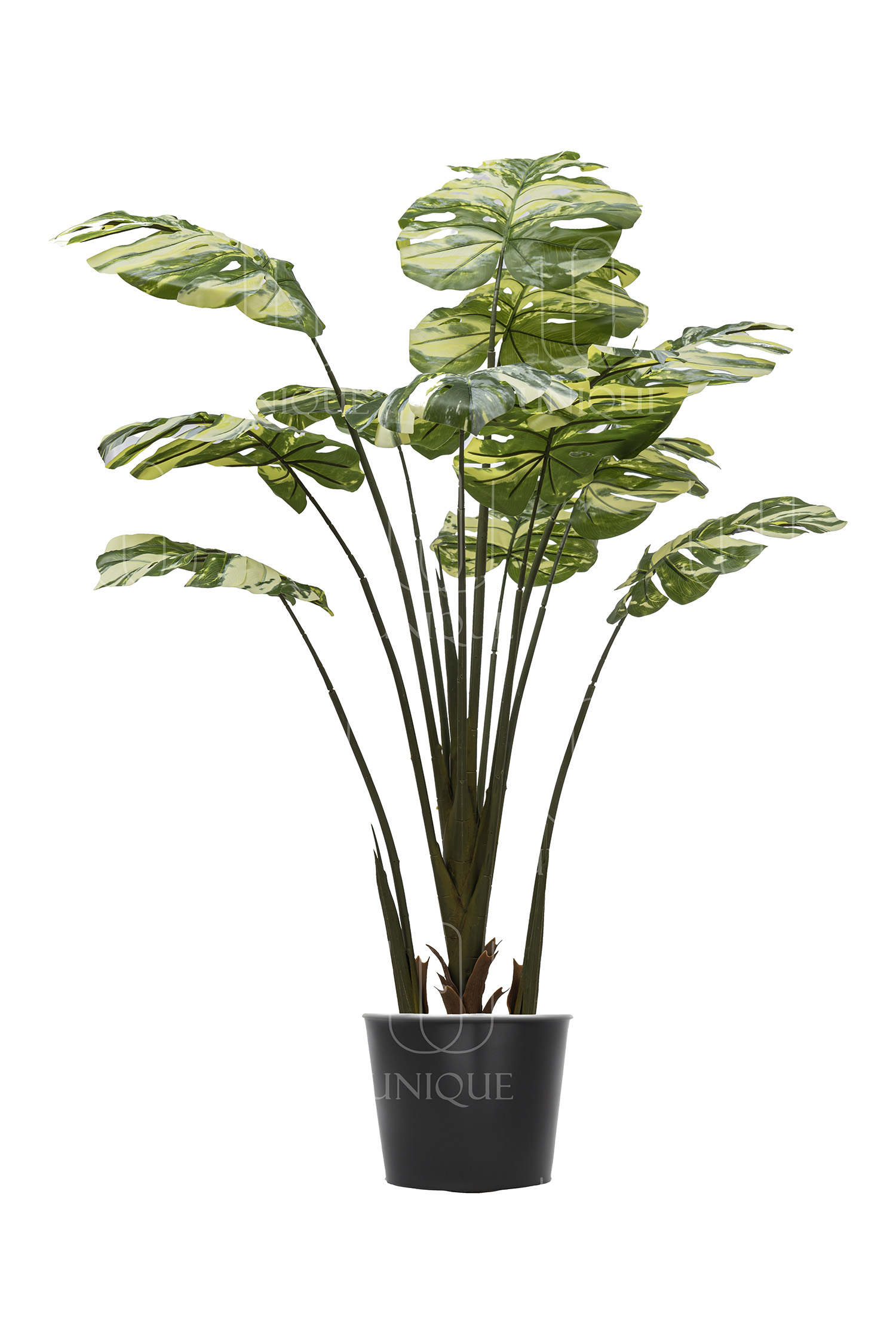 Monstera Deliciosa Artificial Tree 4 Trunks 12 Branches Patterned Leafs ...