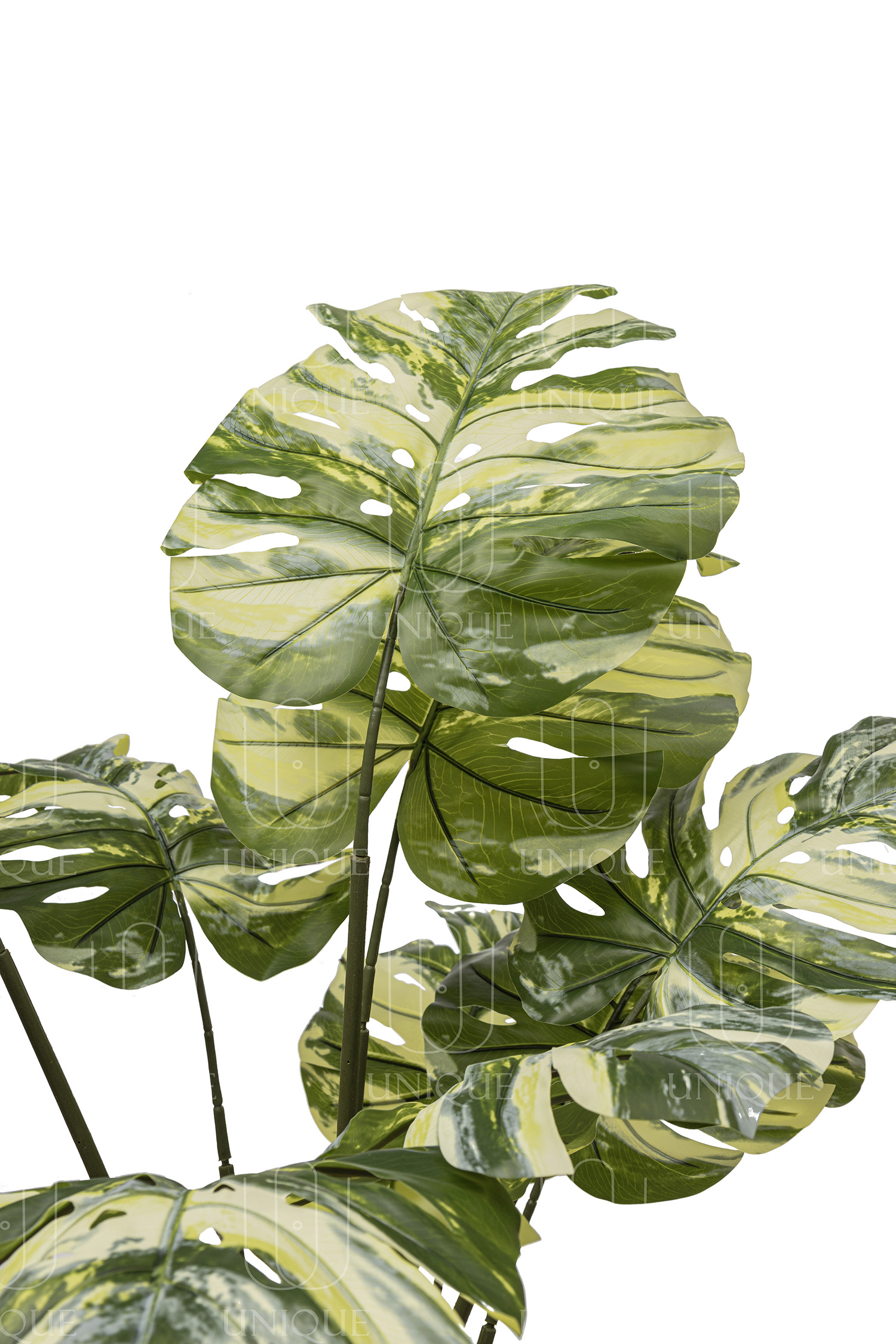 Monstera Deliciosa Artificial Tree 4 Trunks 12 Branches Patterned Leafs ...